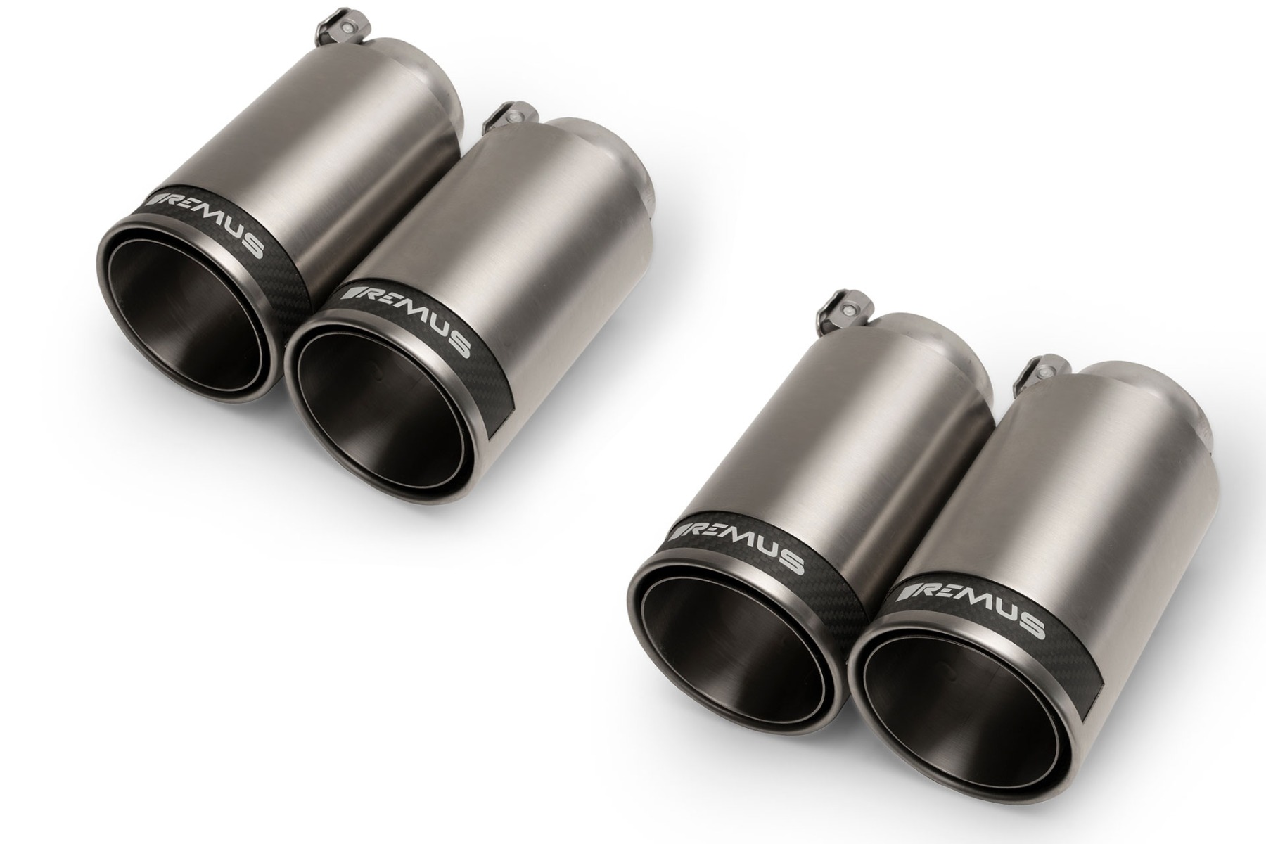 tail pipe set L/R consisting of 4 tail pipes Ø 98 mm Street Race, with ...