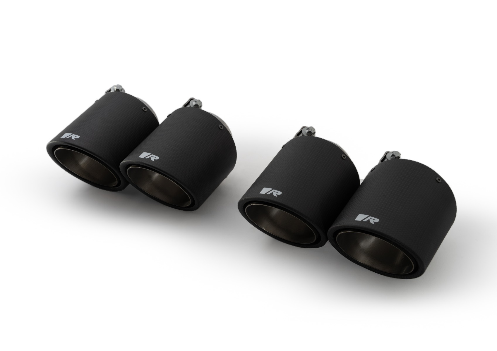 tail pipe set L/R consisting of 4 Carbon tail pipes Ø 102 mm angled (L ...