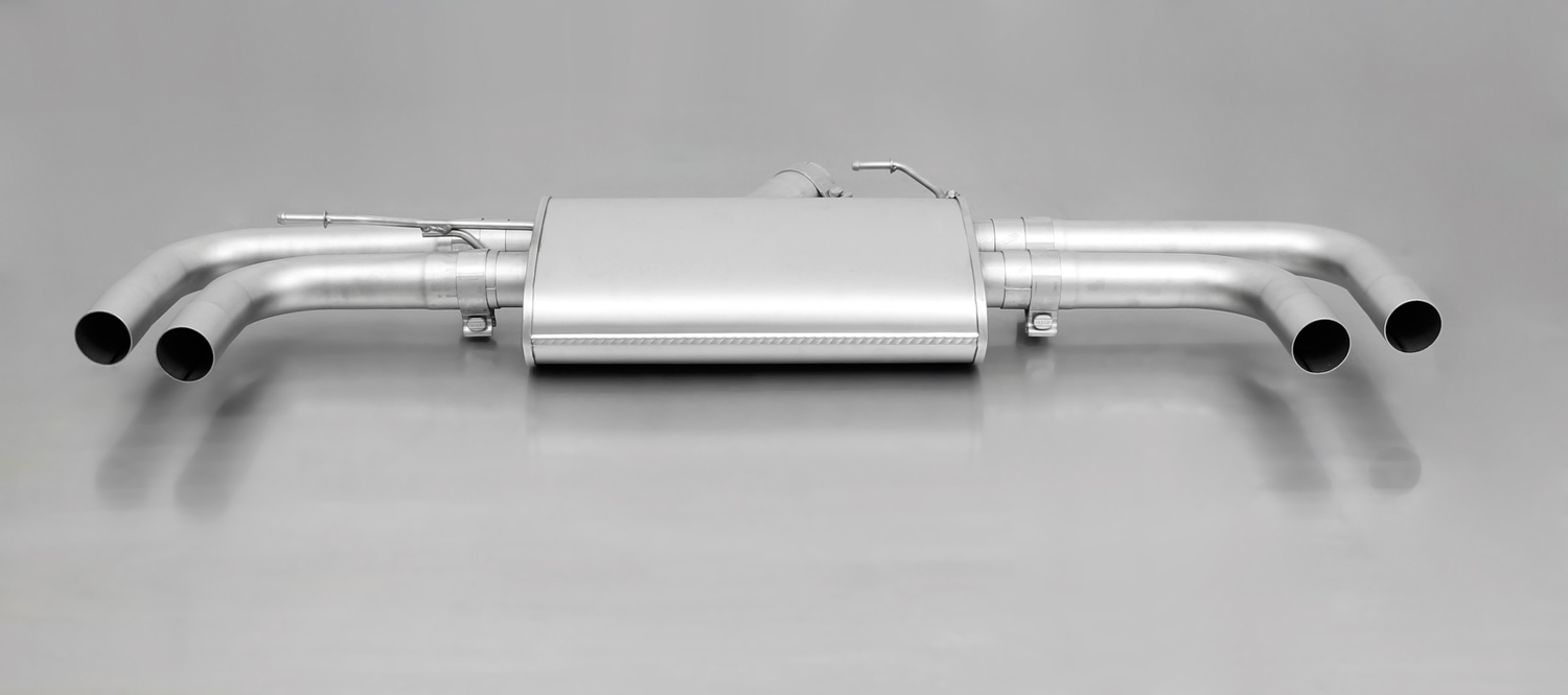Sport exhaust centered for BMW X3, left/right system (selectable tail ...