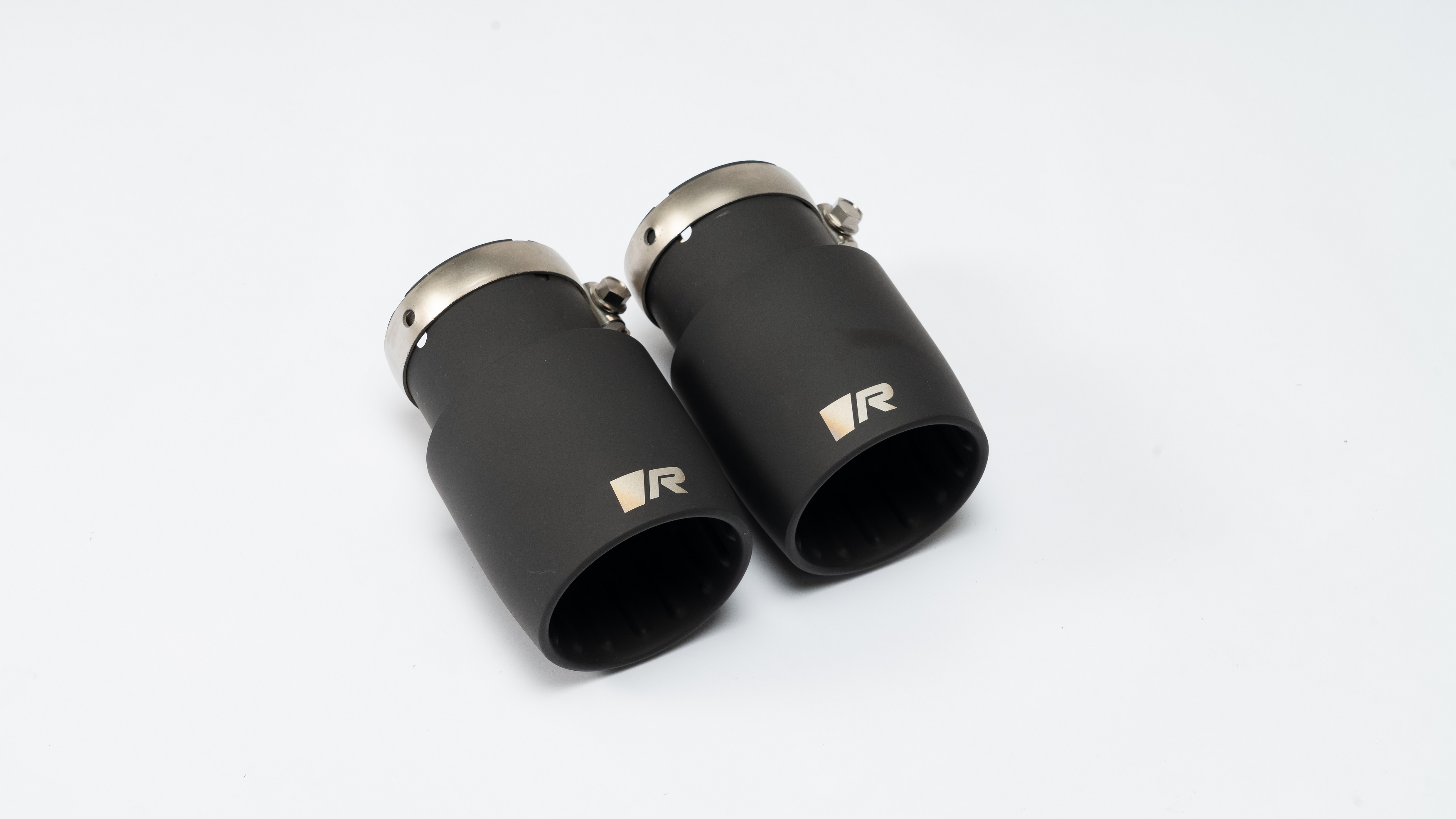 OPT GT black tail pipe set 2 tail pipes Ø 102 mm, L=145 mm, titanium ...