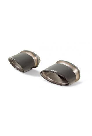 carbon tail pipe set consisting of 2 tail pipes 175x108mm angled/angled ...