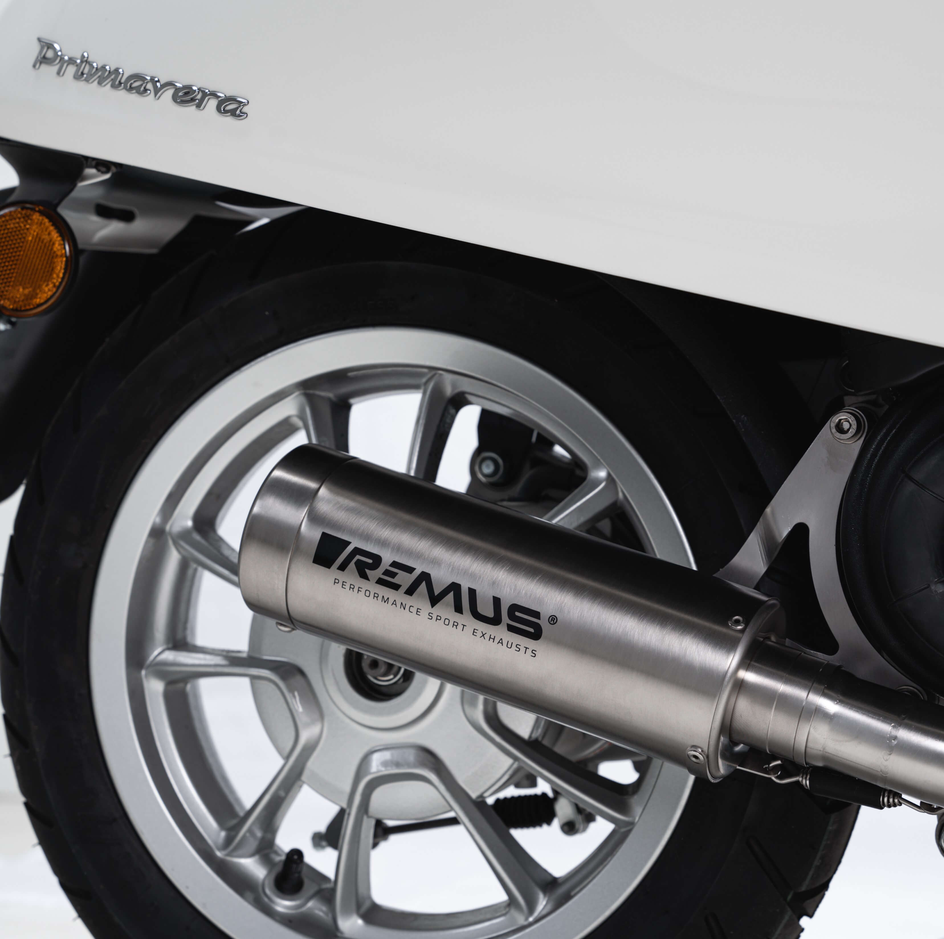 Slip-On REMUS MESH (sport silencer) Vespa Primavera 50, stainless steel ...