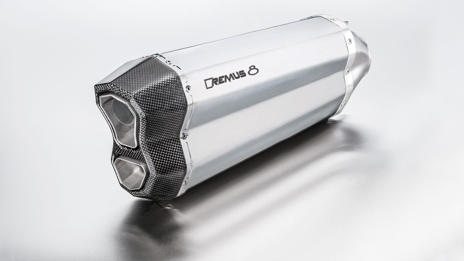 REMUS 8, slip on (muffler incl. connecting tube) with heat protecting ...